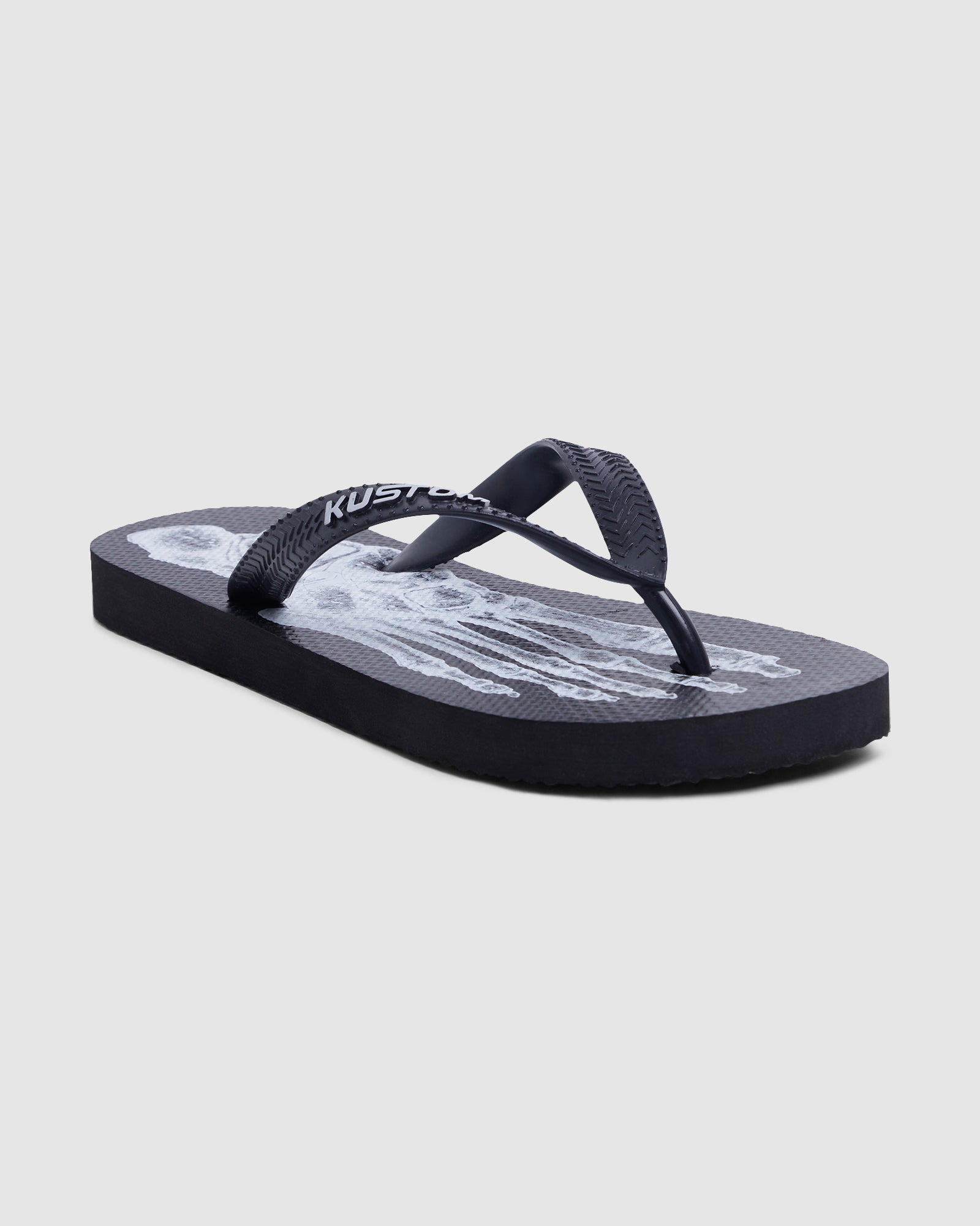 Buy MENS BLEND SKELETON THONGS by Kustom | Amazon Surf NZ