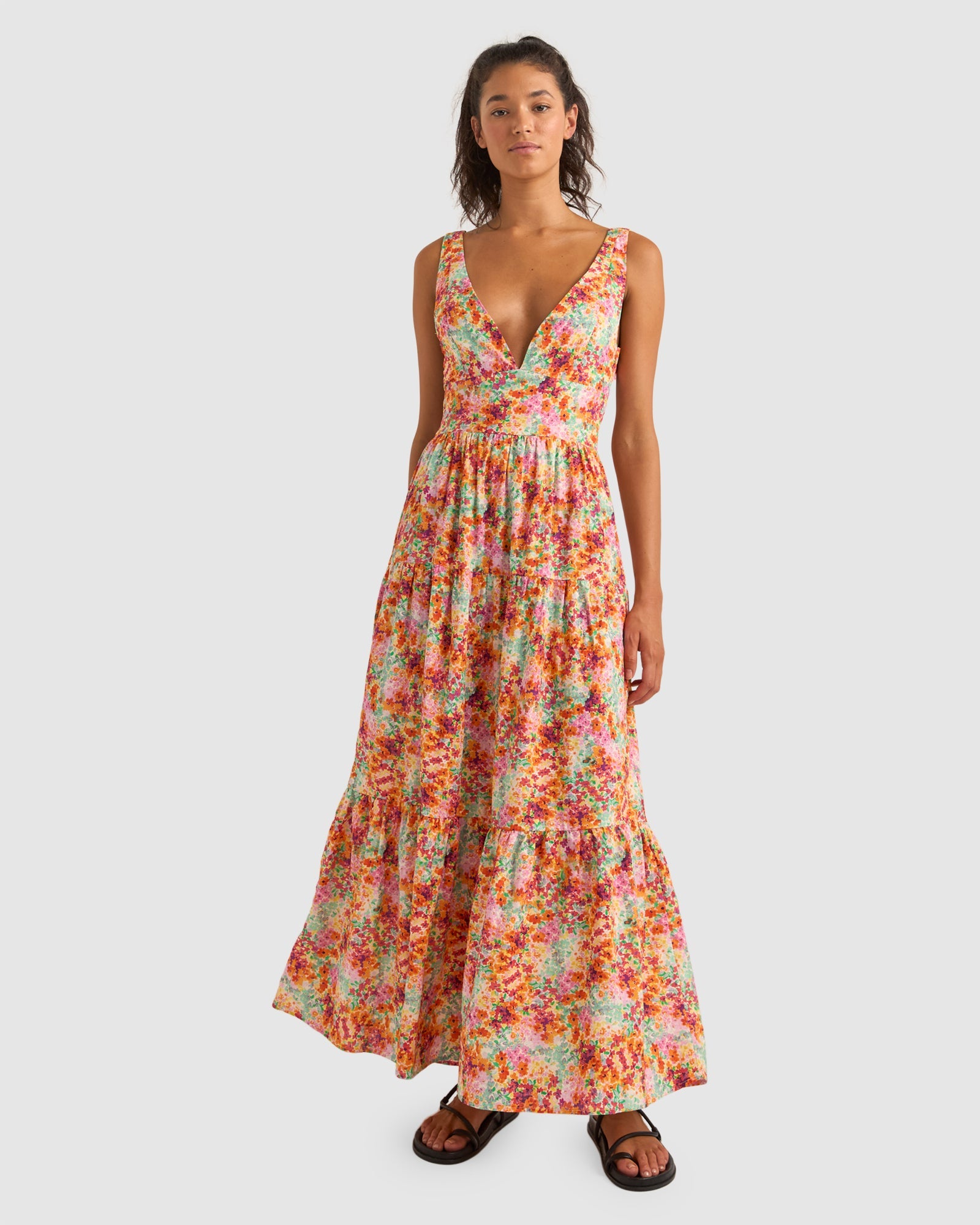 Buy WOMENS SIERRA FLORAL TIERED MAXI DRESS by Rhythm | Amazon Surf NZ