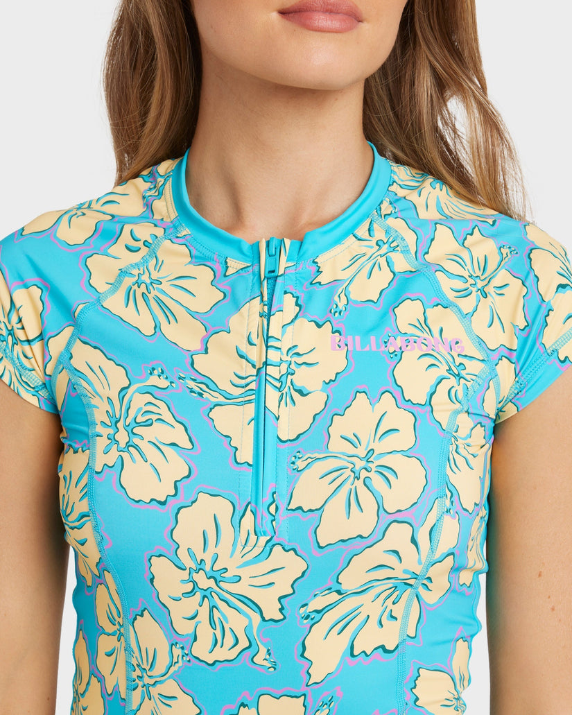 Buy Womens Tropic Shift Short Sleeve Rash Vest by Billabong | Amazon ...