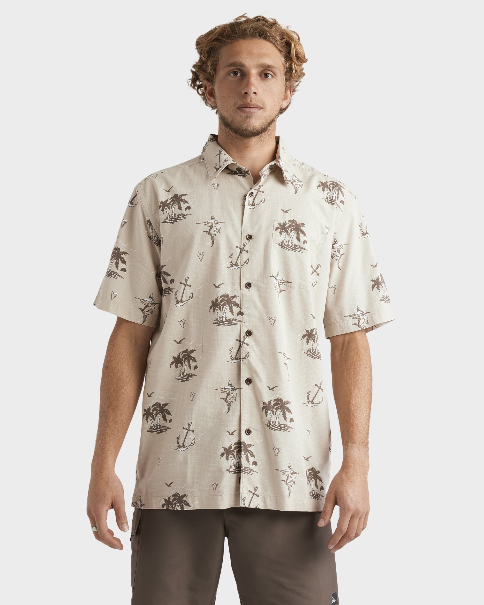 Buy Mens Horizon Haze Short Sleeve Shirt by Quiksilver | Amazon Surf NZ
