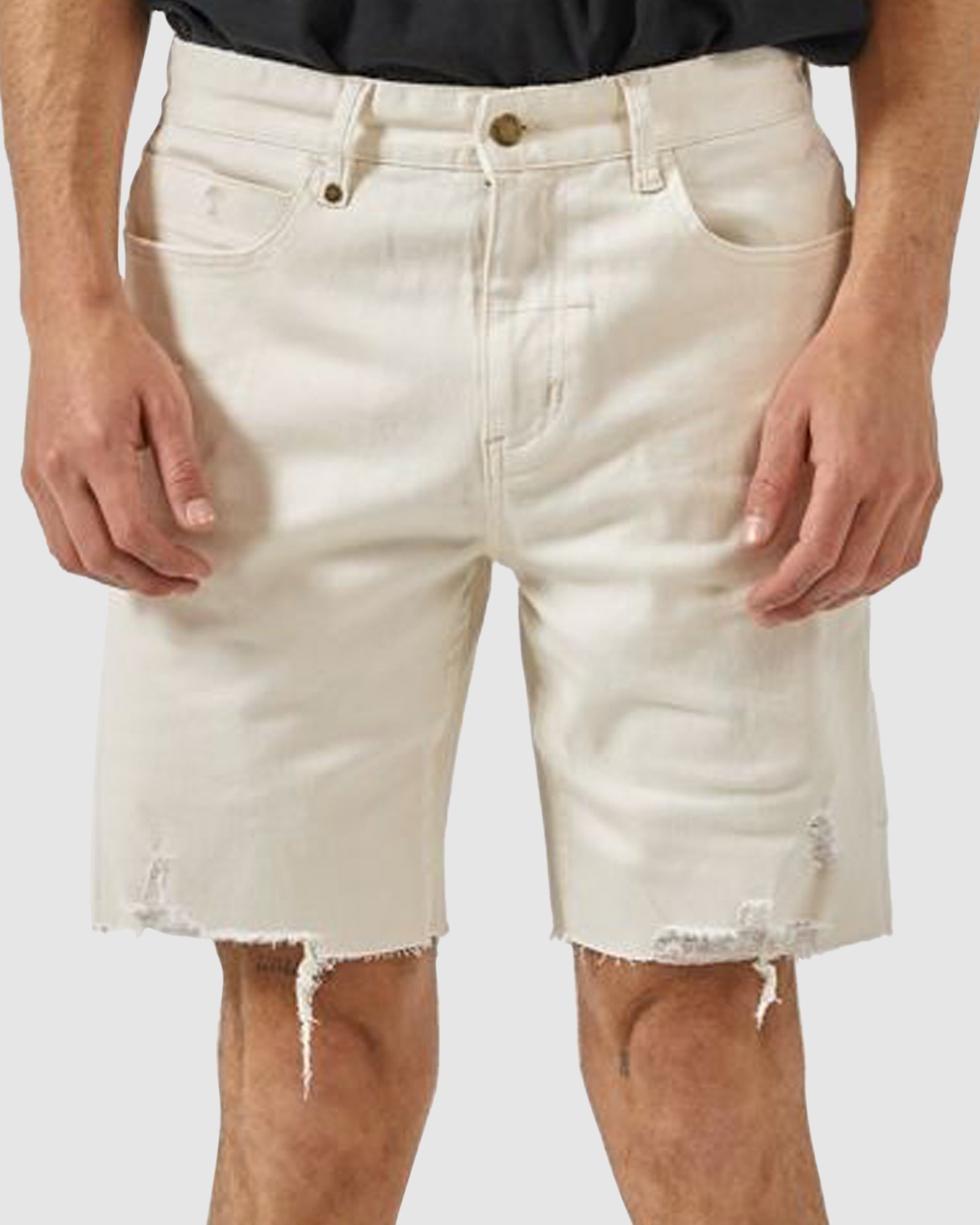 Buy MENS DESTROYED BONES DENIM SHORTS by Thrills | Amazon Surf NZ