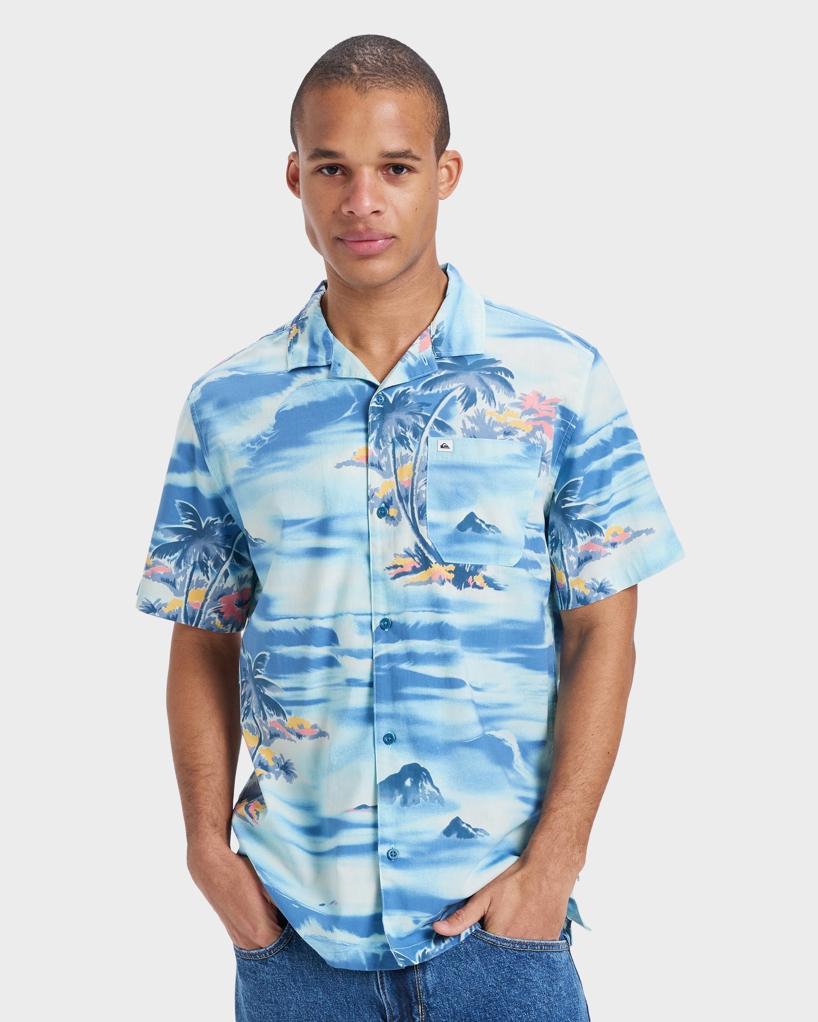 Buy Mens Beach Club Short Sleeve Shirt by Quiksilver | Amazon Surf NZ