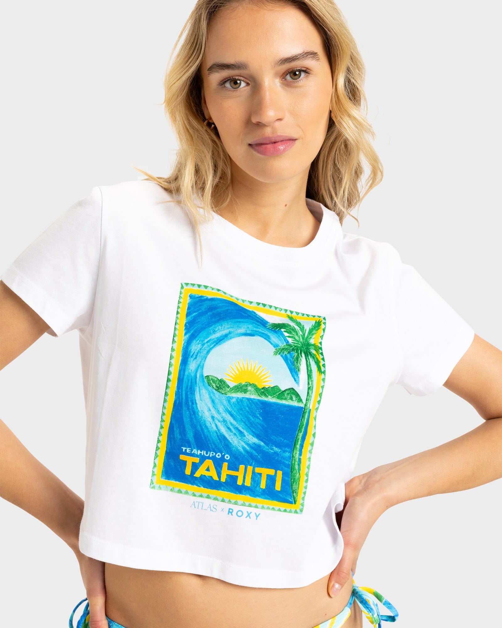 Buy Womens Atlas Oceanregular Crop Top by Roxy | Amazon Surf NZ