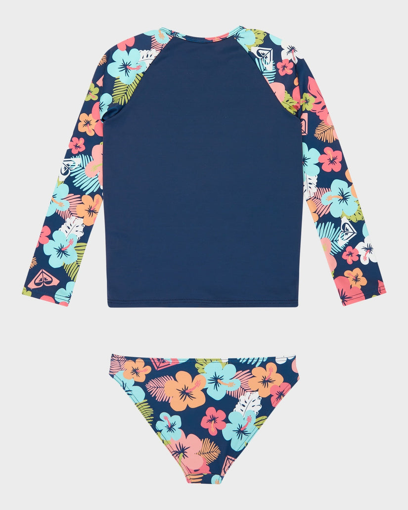 Buy Girls 2-7 Morning Flower Lycra Set Rash Vest by roxy | Amazon Surf NZ