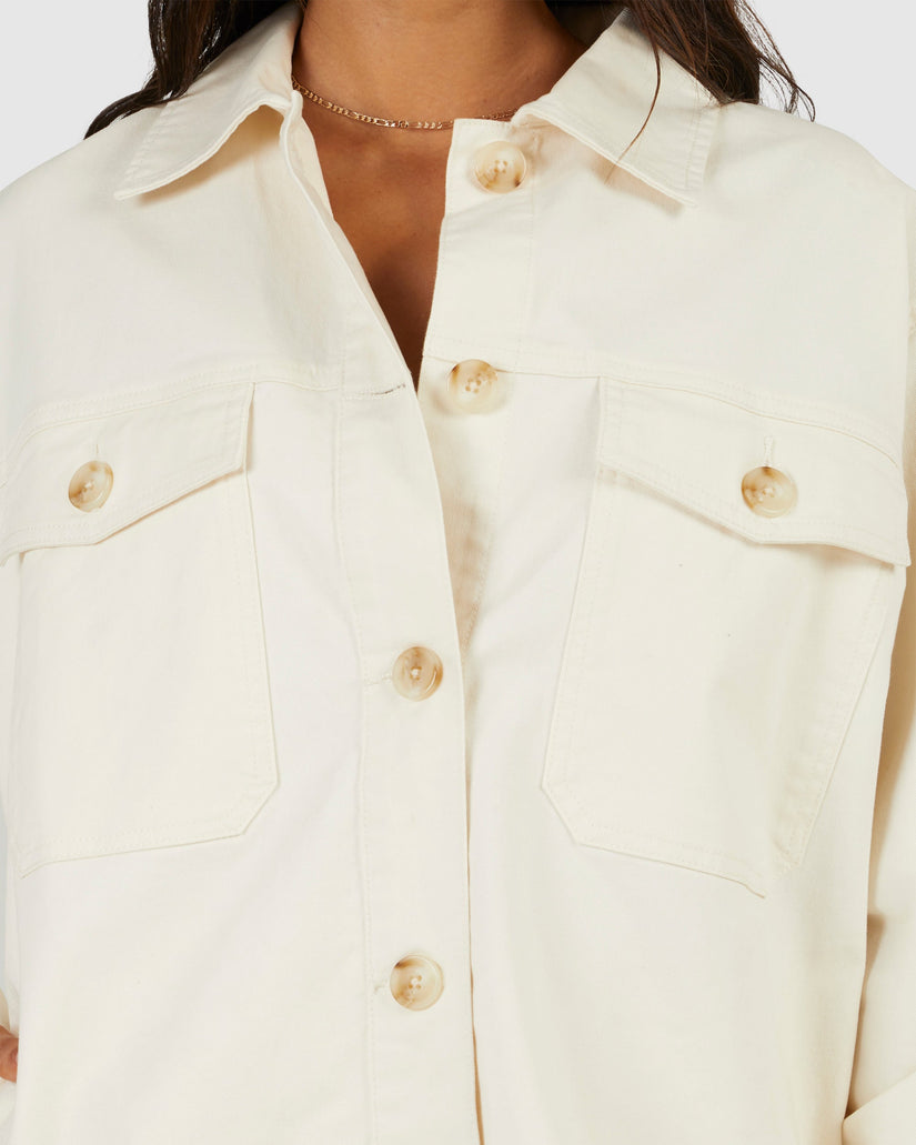 Buy Womens Twill Shacket by RVCA | Amazon Surf NZ