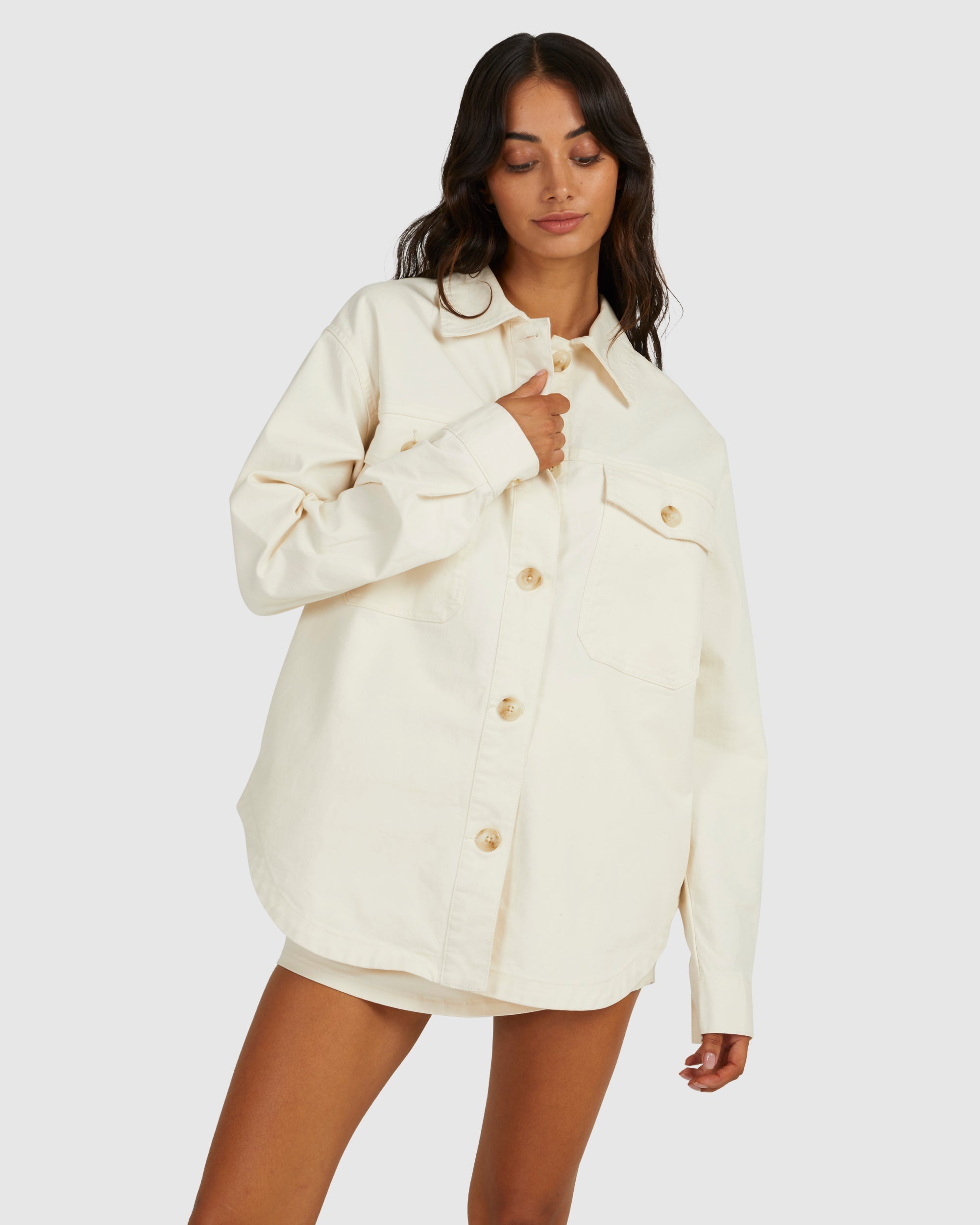 Buy Womens Twill Shacket by RVCA | Amazon Surf NZ